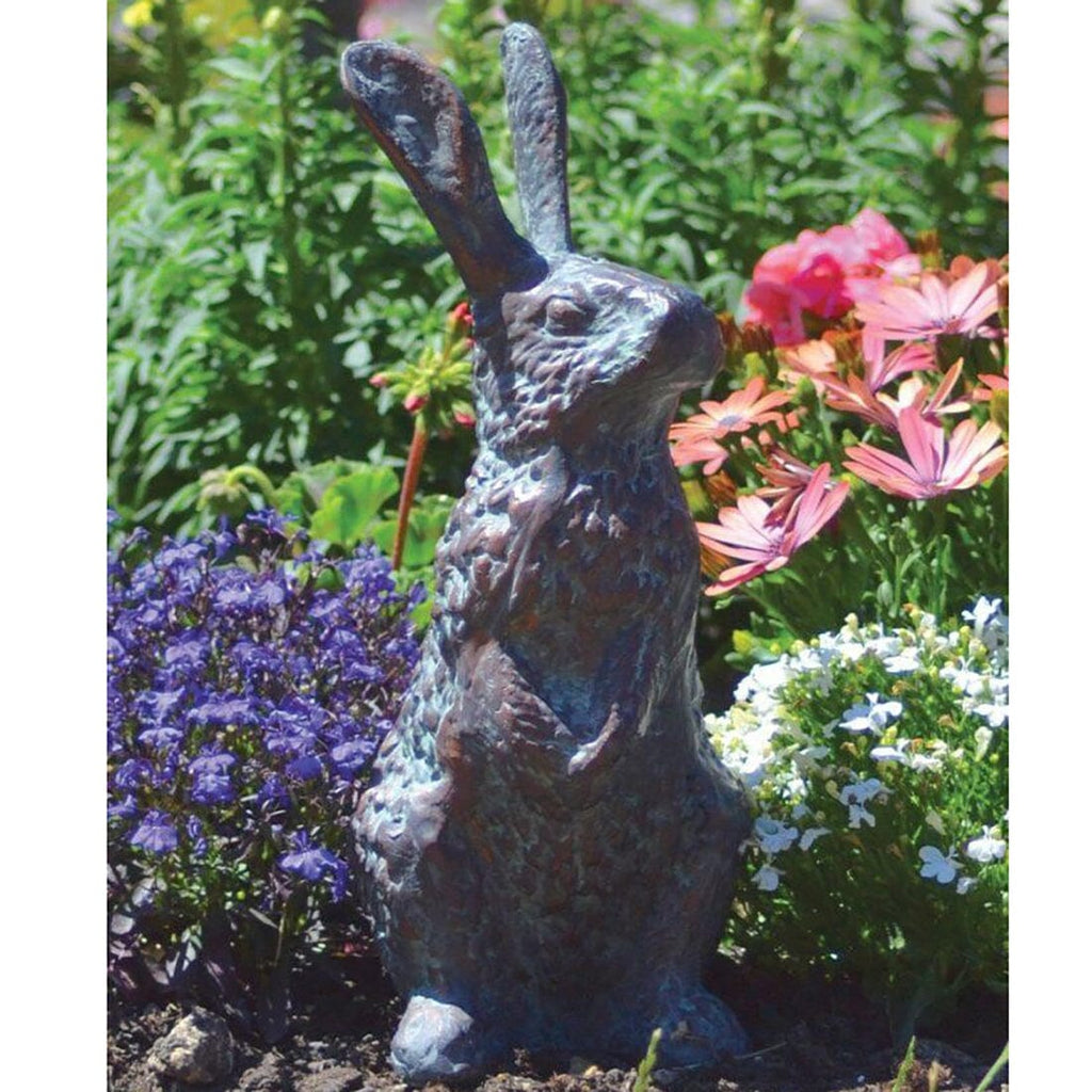 Rabbit Garden Ornament|Bronze Garden Rabbit Sculptures - Candle and ...