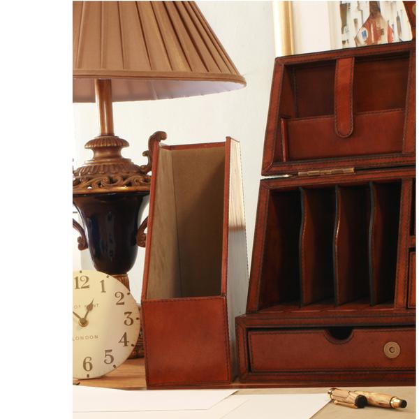 Leather Magazine File|Leather Storage Box - Candle and Blue – Candle ...