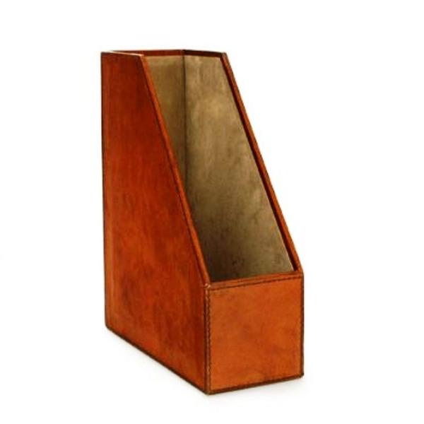 Leather Magazine File|Leather Storage Box - Candle and Blue – Candle ...